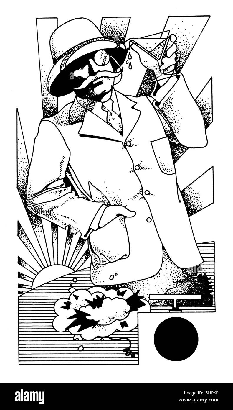 Dessin bonhomme touriste Banque d'images noir et blanc - Alamy