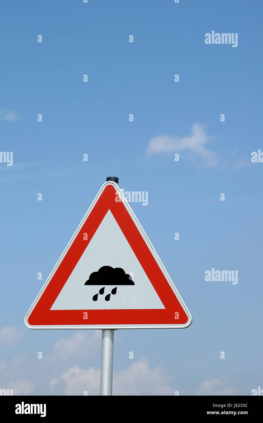 Signal signe l'orage attention changement climatique pictogramme ...