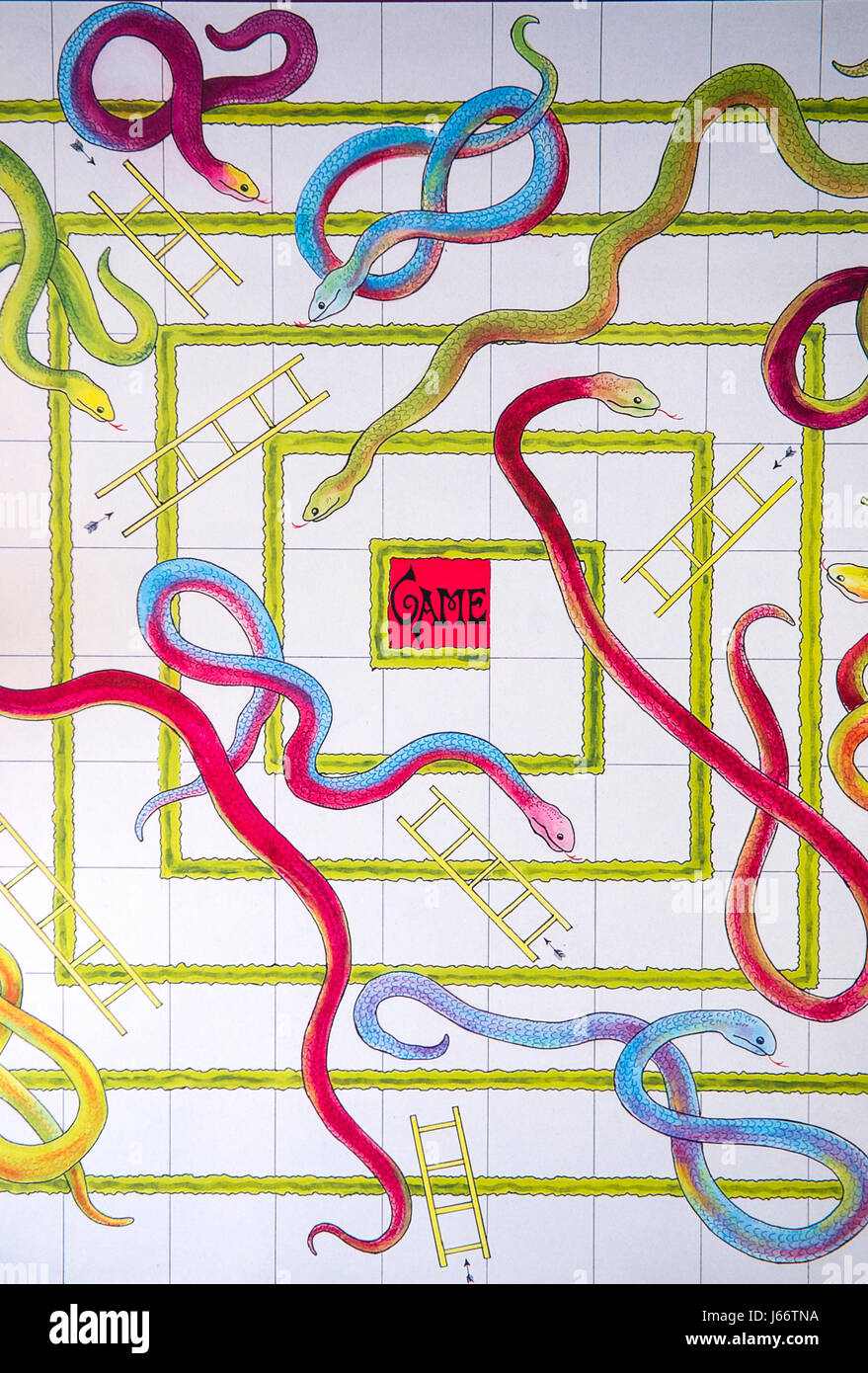 Snakes and ladders game Banque de photographies et d’images à haute ...