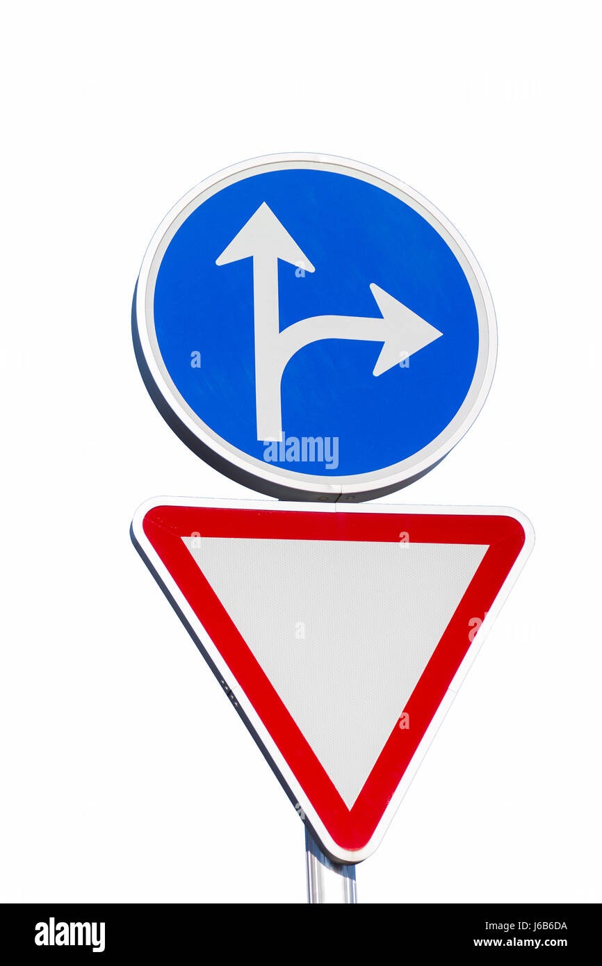 Panneau de signalisation de danger triangle rouge Banque d'images ...