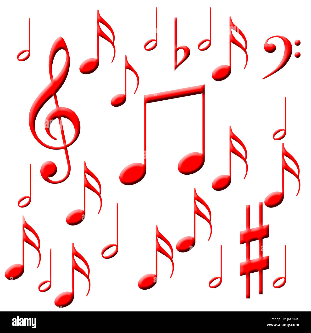 Graphique de la musique note notes tact épreuves symbolique rouge ...