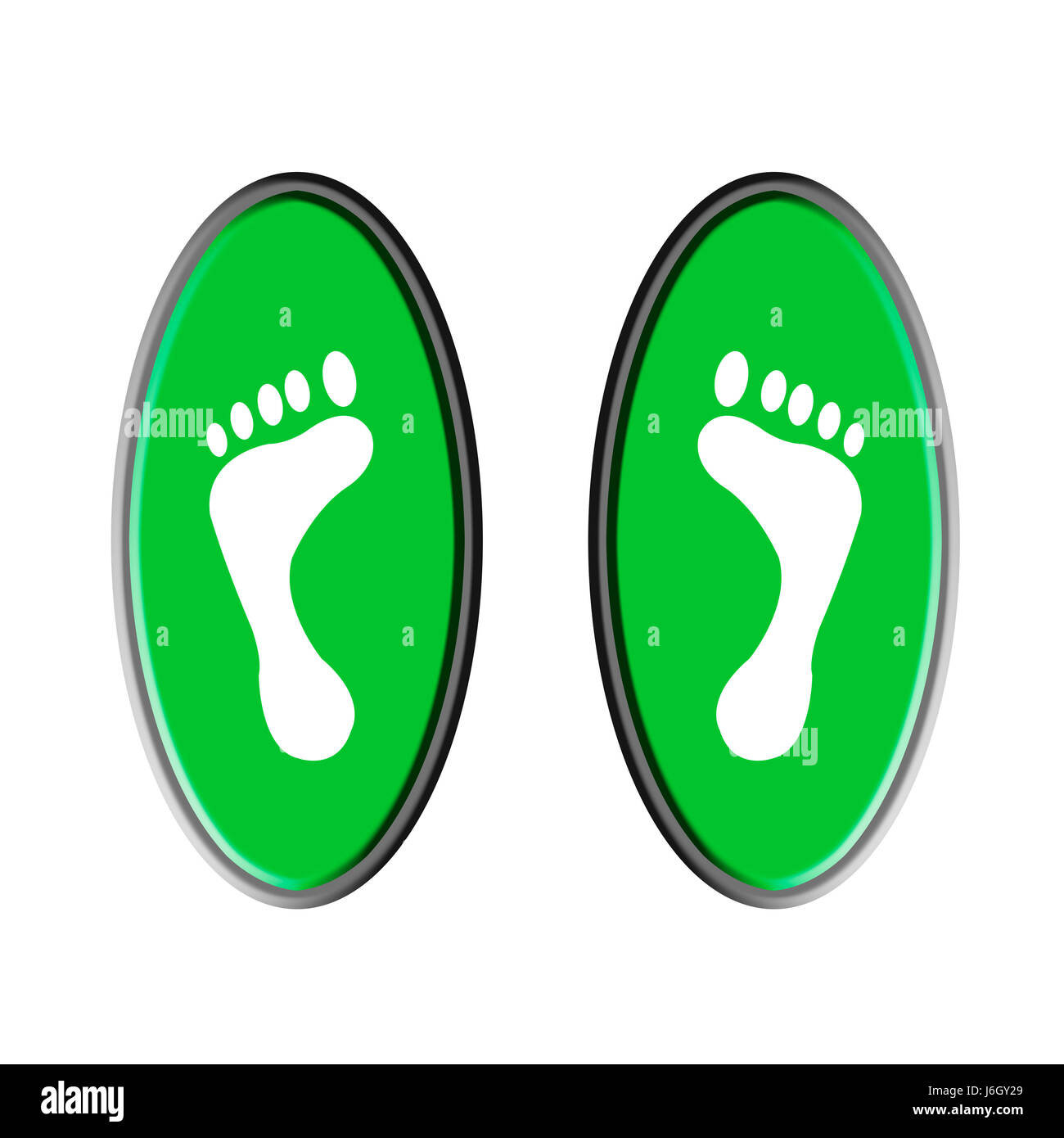 Bouton au pied graphique seul pictogramme Pictogramme symbole ...