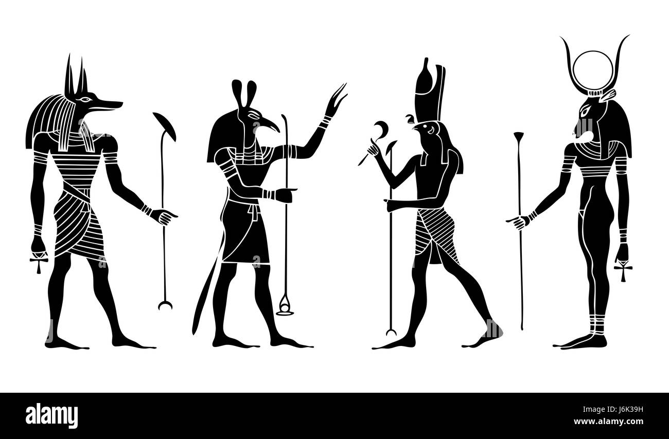 Horus Seth Banque Dimages Noir Et Blanc Alamy
