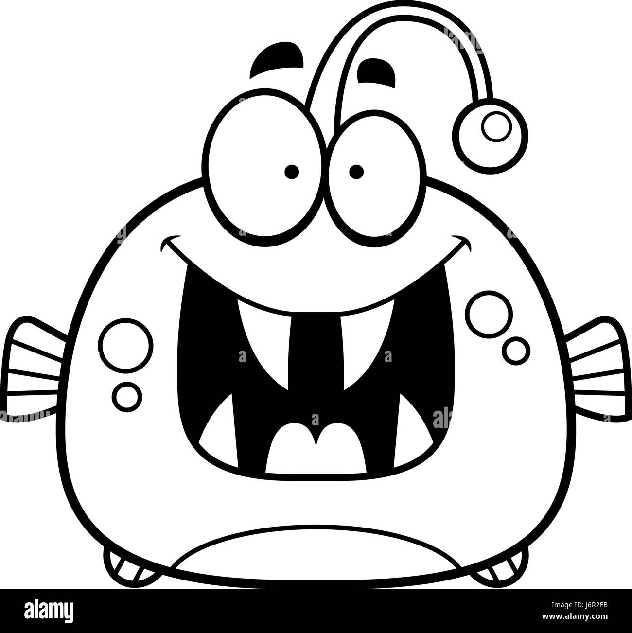 Une illustration d'un dessin animé à viperfish heureux Image ...