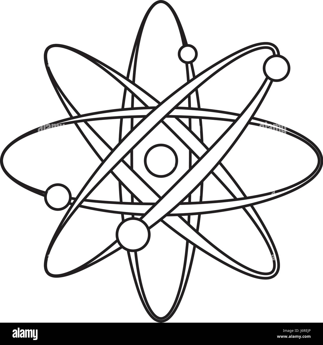 Symbole de la science de l'atome Image Vectorielle Stock - Alamy