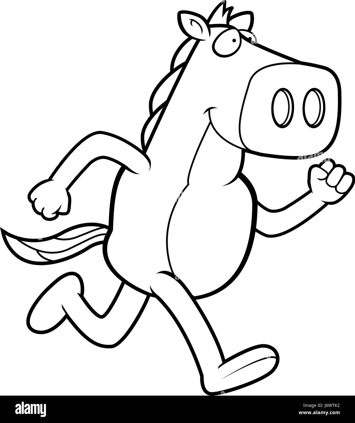Cheval dessin animé Banque d'images vectorielles - Alamy