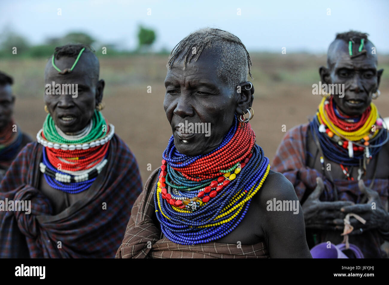 KENYA région Turkana, Kakuma , Turkana une tribu nilotique, la catastrophe de la faim sont ...