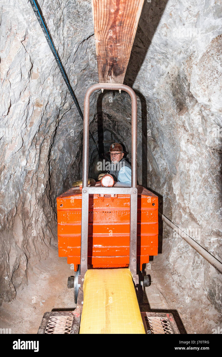 La visite de la mine de Queen à Bisbee, Arizona, USA. Tour sur le train ...