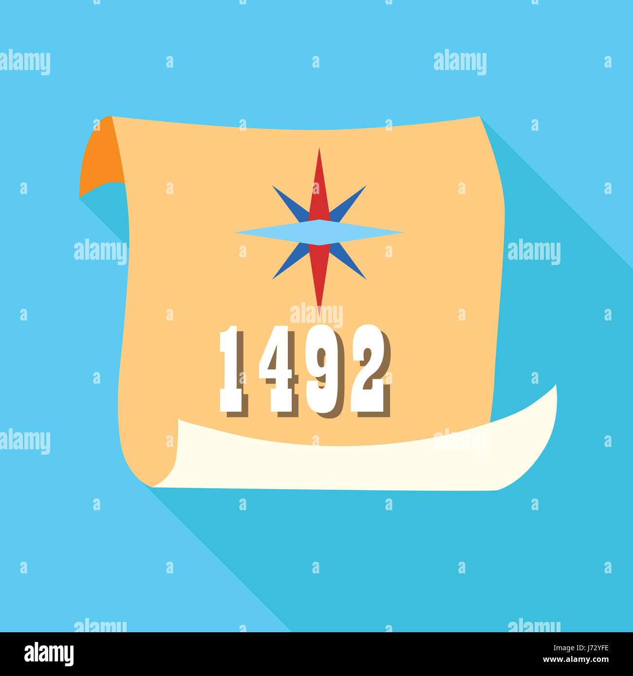 Faites défiler jusqu'à 1492 date de l'icône de Columbus Day Image ...