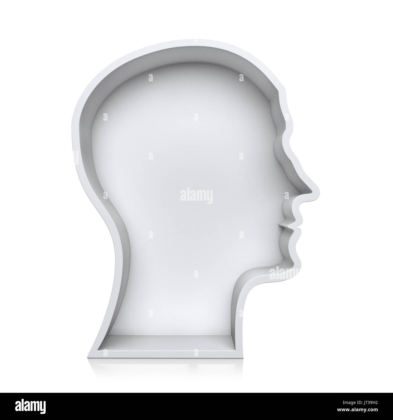 Human head profile silhouette isolated Banque de photographies et d ...