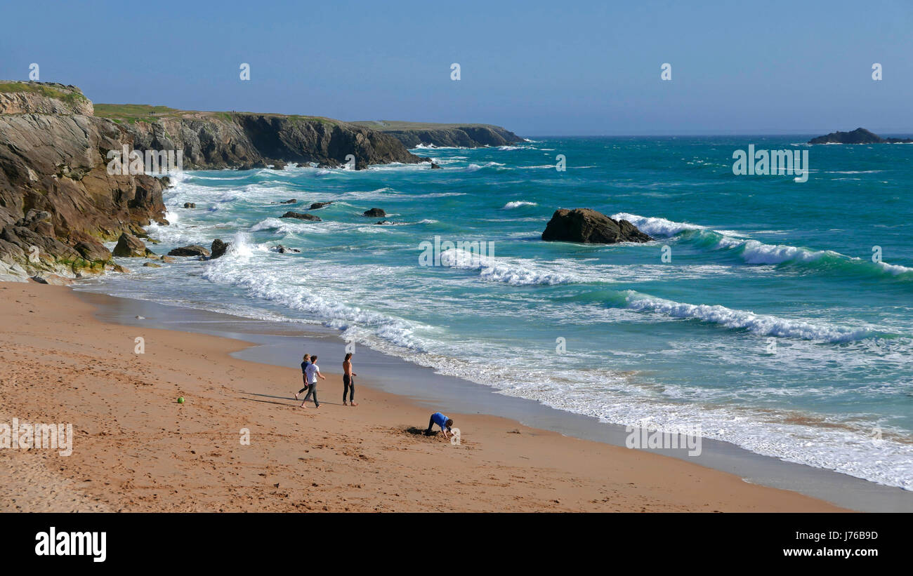 Quiberon cote sauvage port blanc Banque de photographies et d’images à ...
