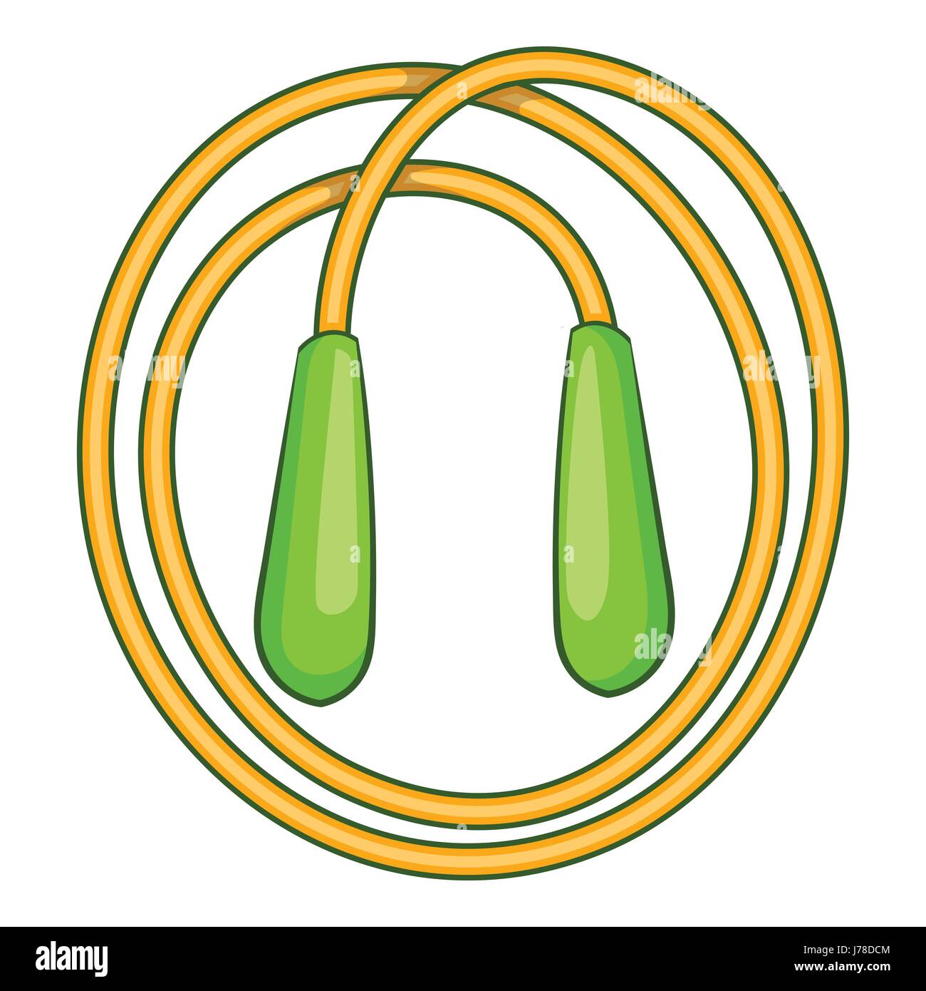 La corde à sauter dans l'icône cartoon style isolé sur fond blanc ...