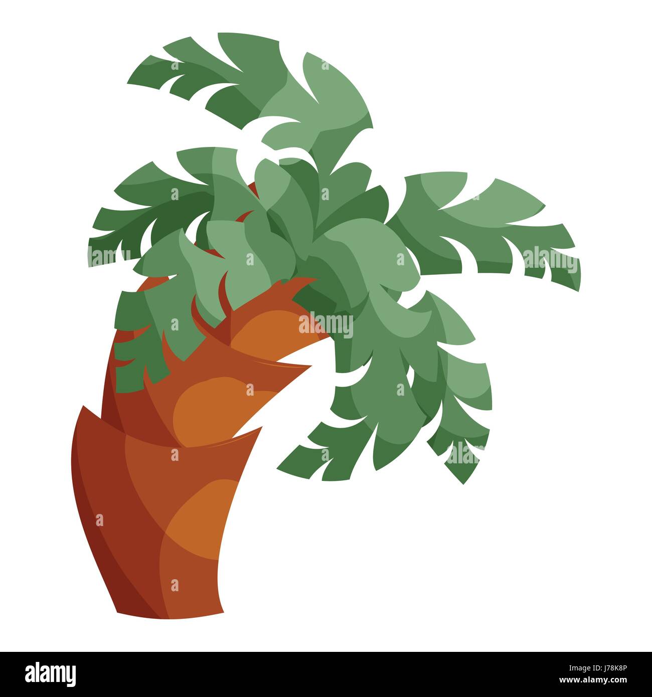 Dans l'icône palmier cartoon style isolé sur fond blanc vector ...