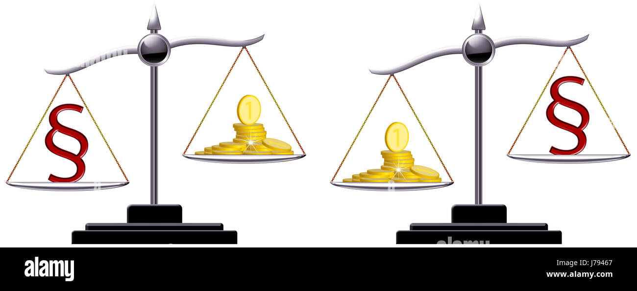 La justice et l'injustice Photo Stock - Alamy