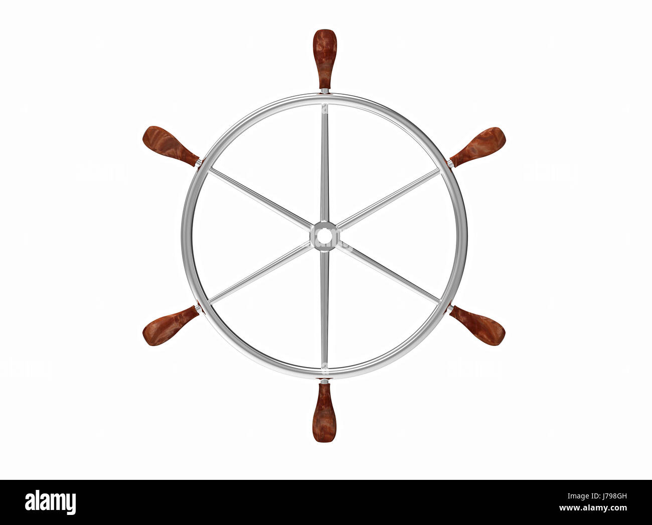 Steering equipment boat isolated navigate render rudder wheel Banque de photographies et d ...