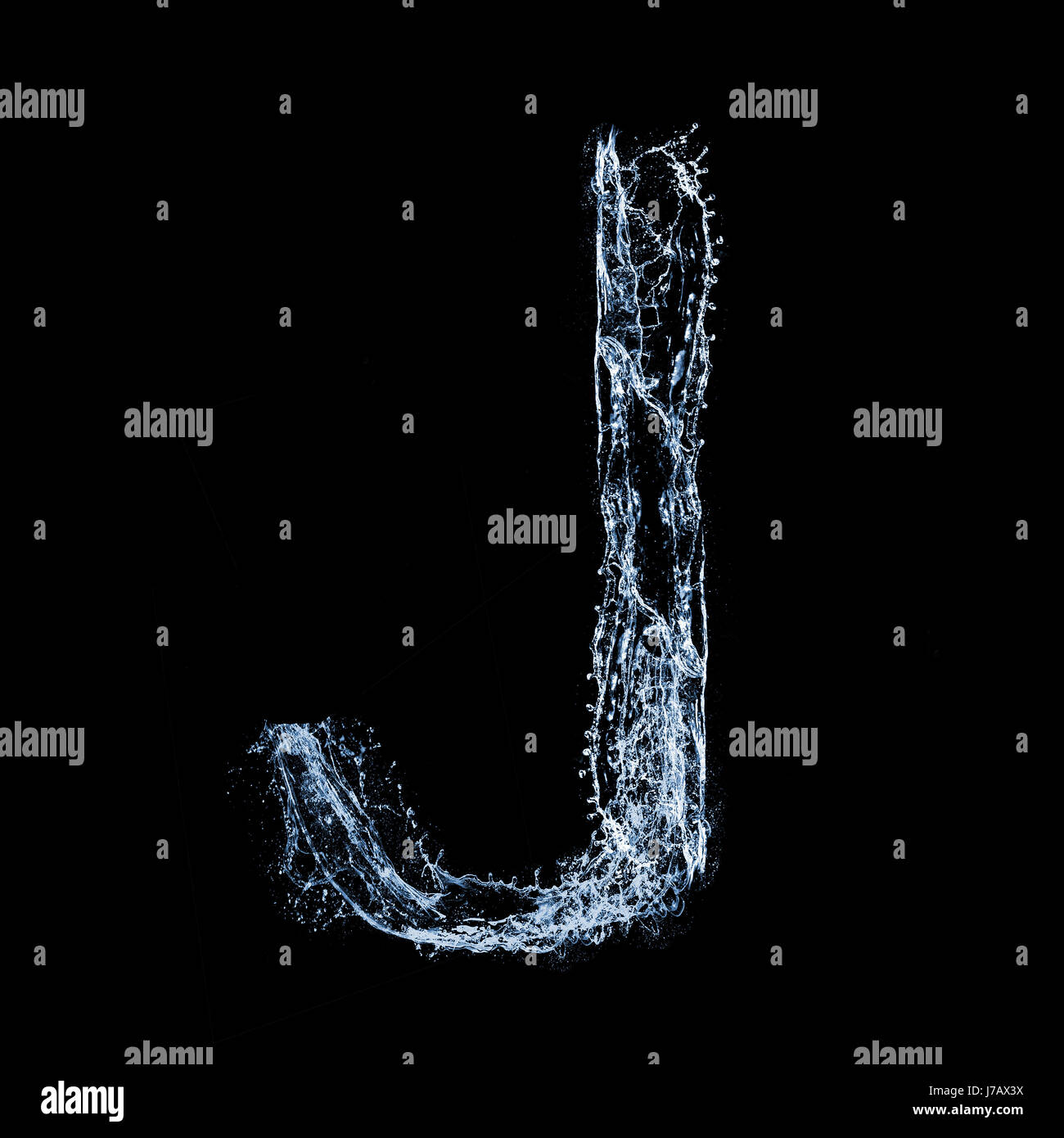 L'écriture des vagues font typographie squirt lettre alphabet ABC ...