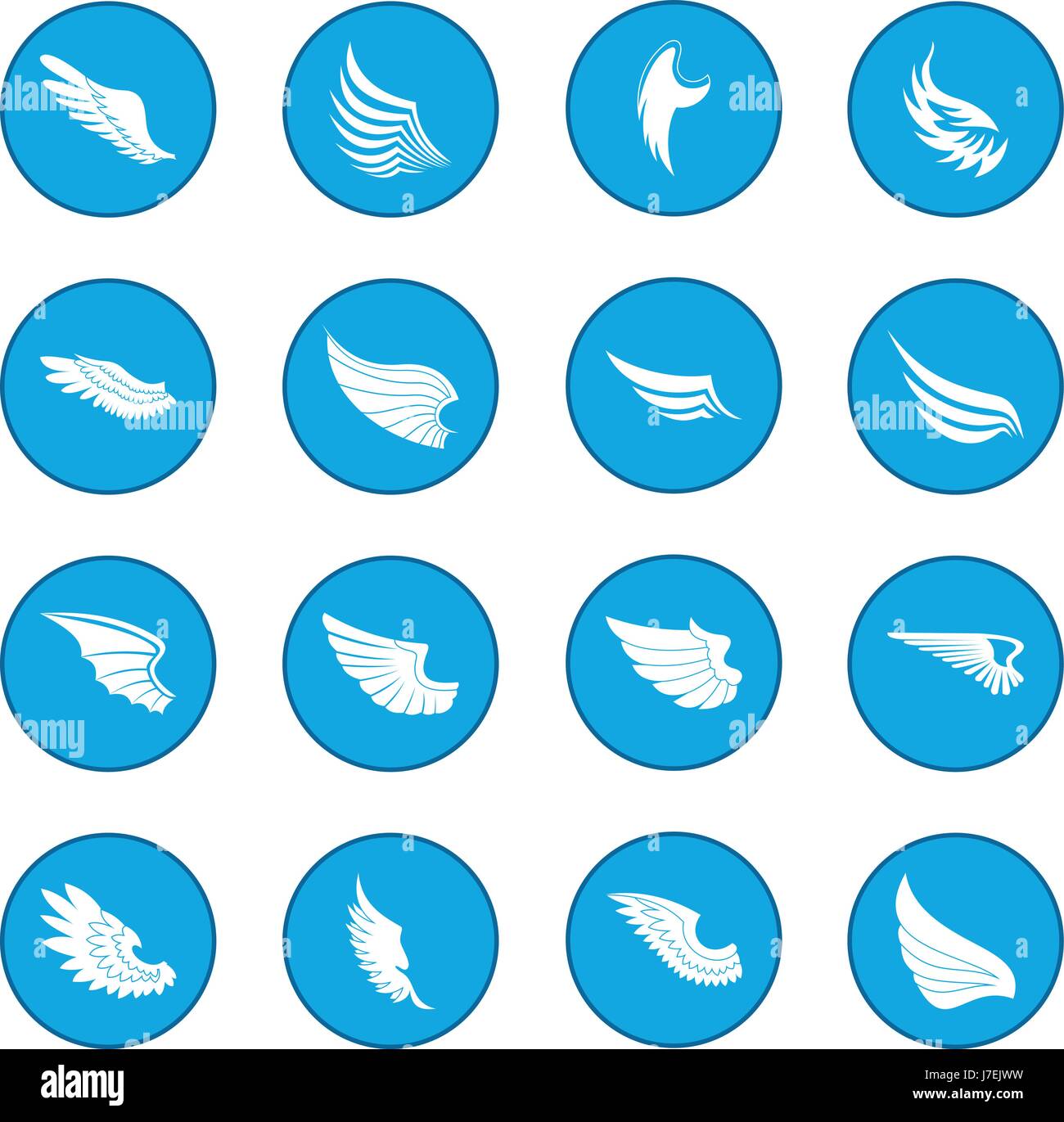 Aile bleue Banque d'images vectorielles - Alamy