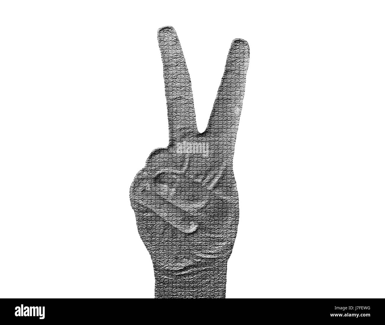 Communication avec les doigts Banque d'images noir et blanc - Alamy
