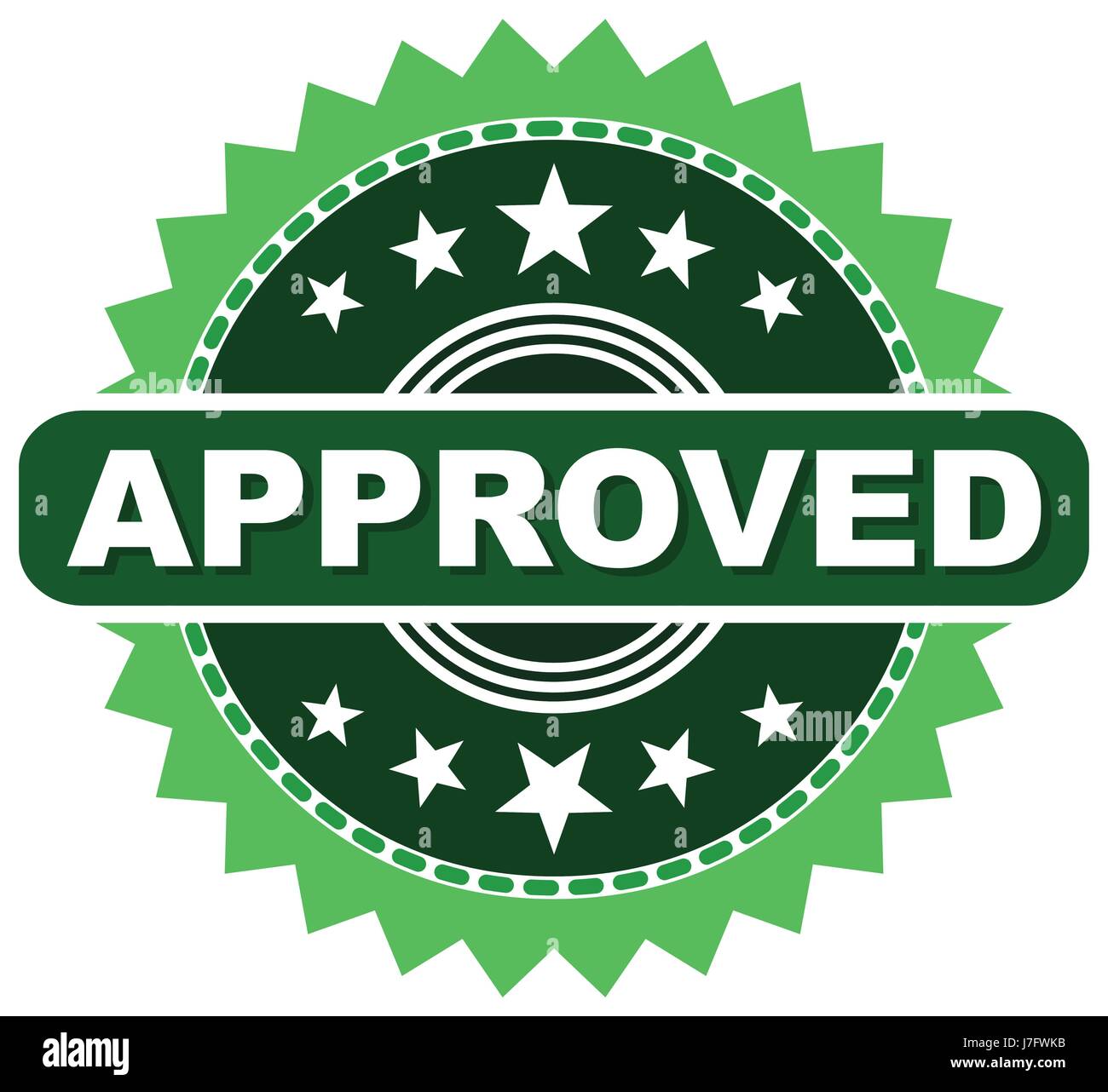 Green seal approval logo Banque d'images vectorielles - Alamy