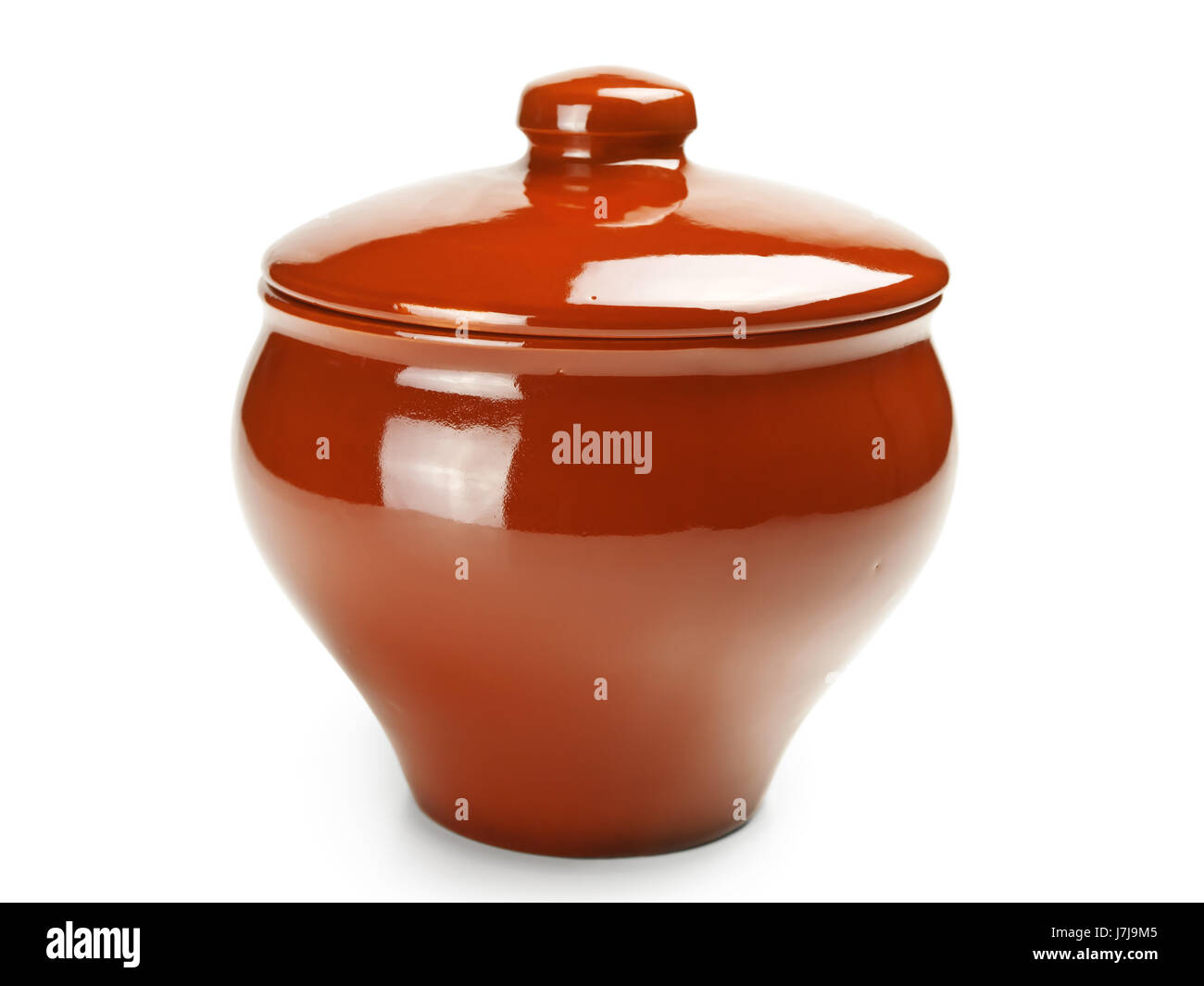 Brun Brun objet couvercle en terre cuite pot en faïence brune pottery ...