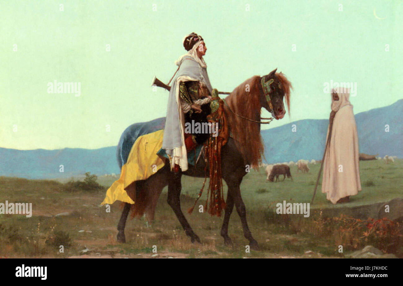 Cavalier arabe peinture Banque de photographies et d’images à haute ...