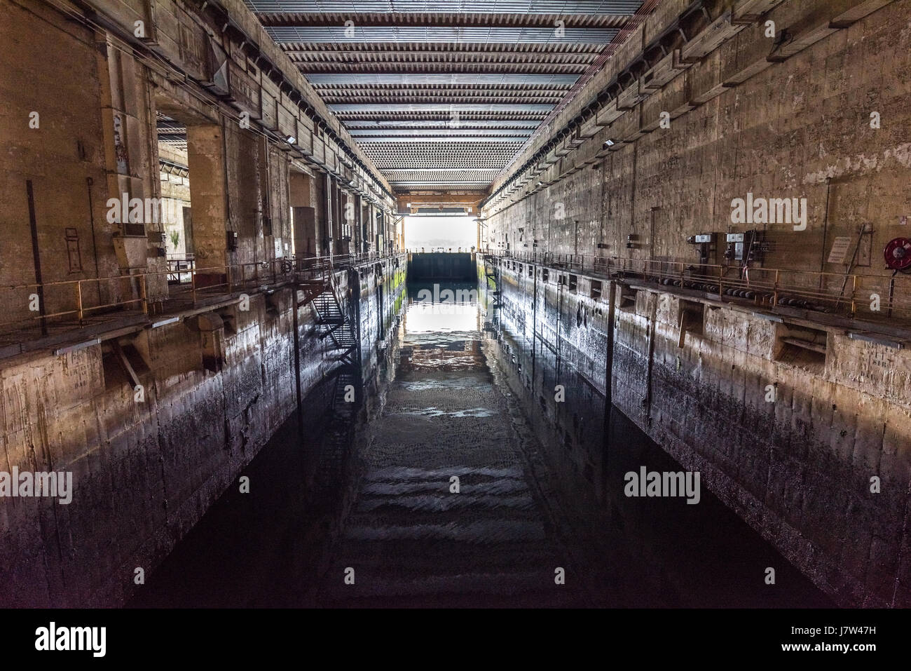 Seconde Guerre mondiale U-boat stylo au bunker, Lorient Keroman III ...