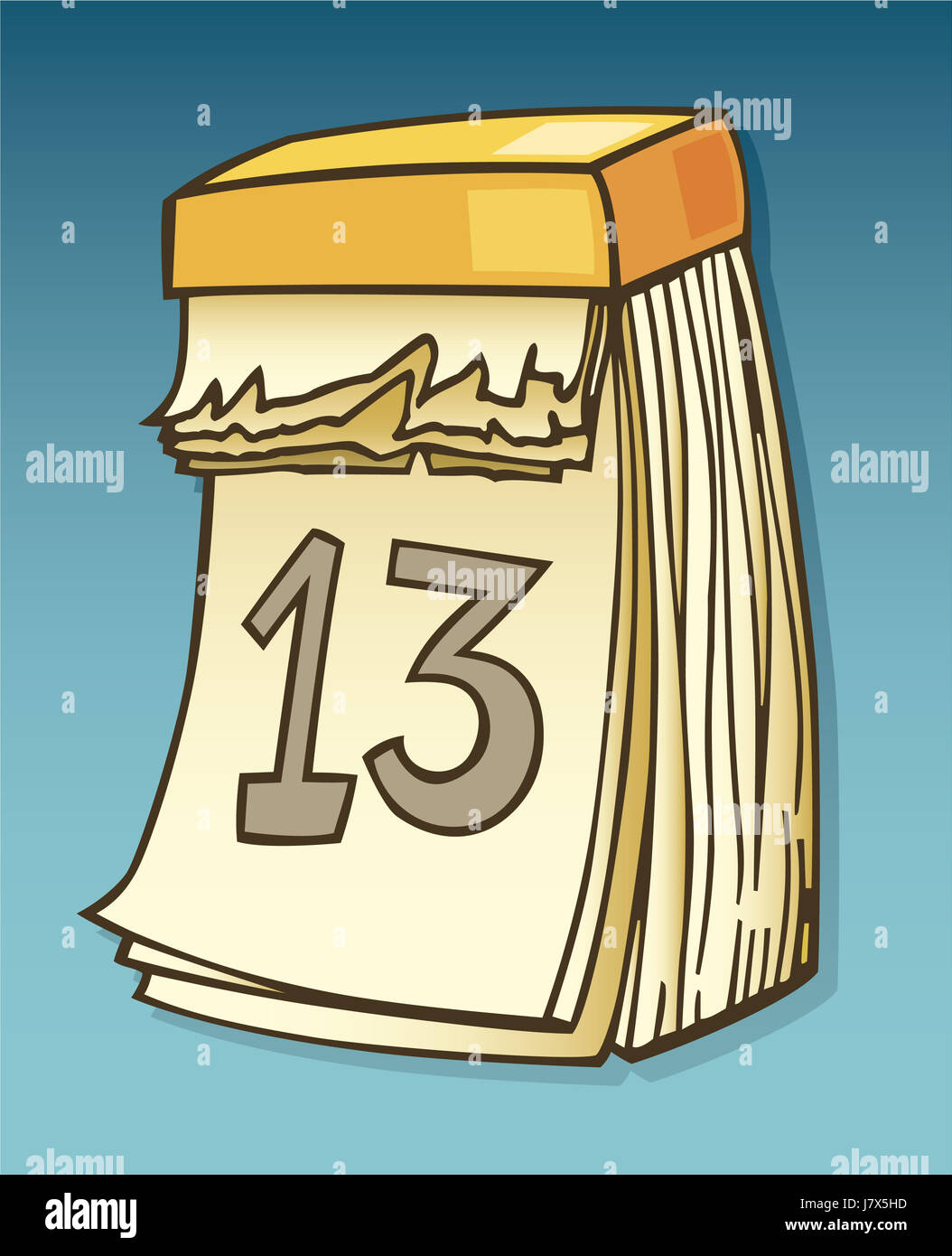 Cartoon illustration murale calendrier calendrier 13 treizième comics ...