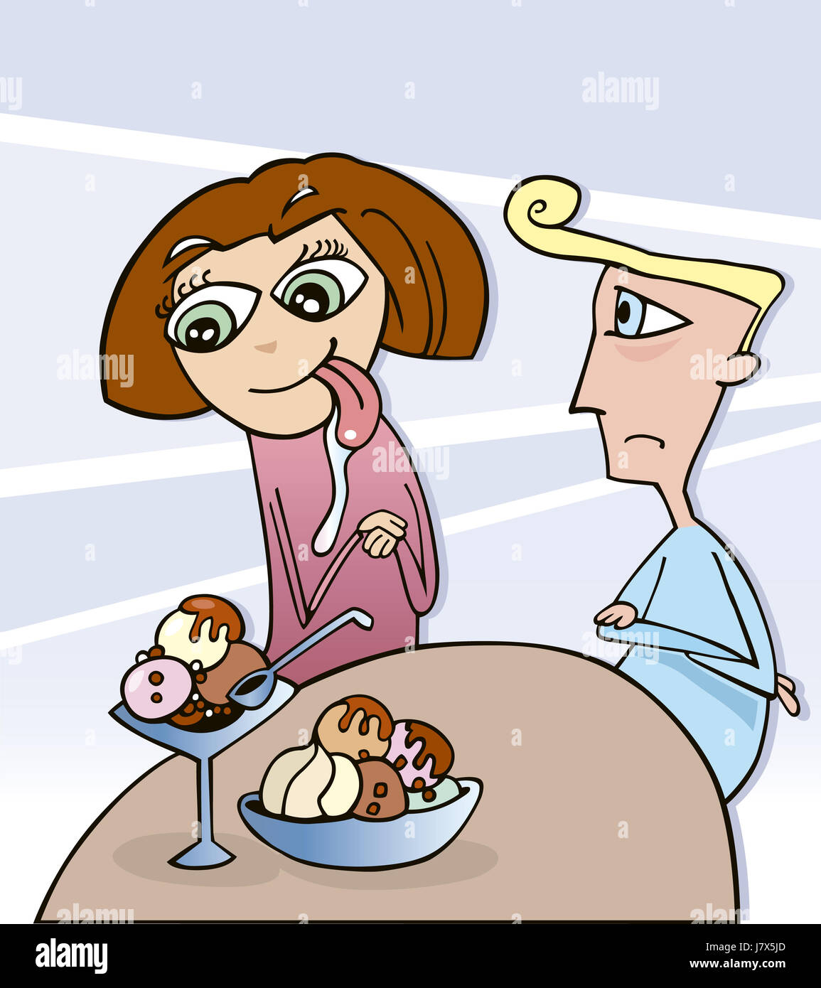 Guy illustration faim date de dessin animé datant de connaître dessert ...