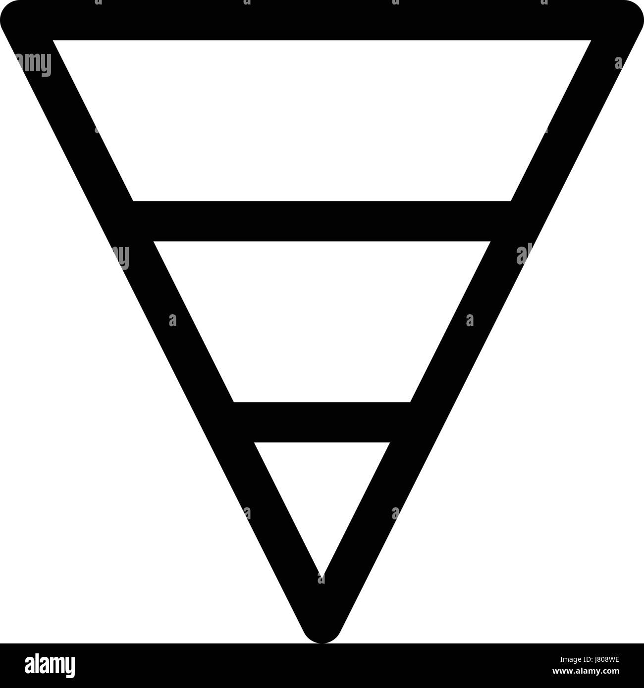 Inverted pyramid Banque d'images vectorielles - Alamy