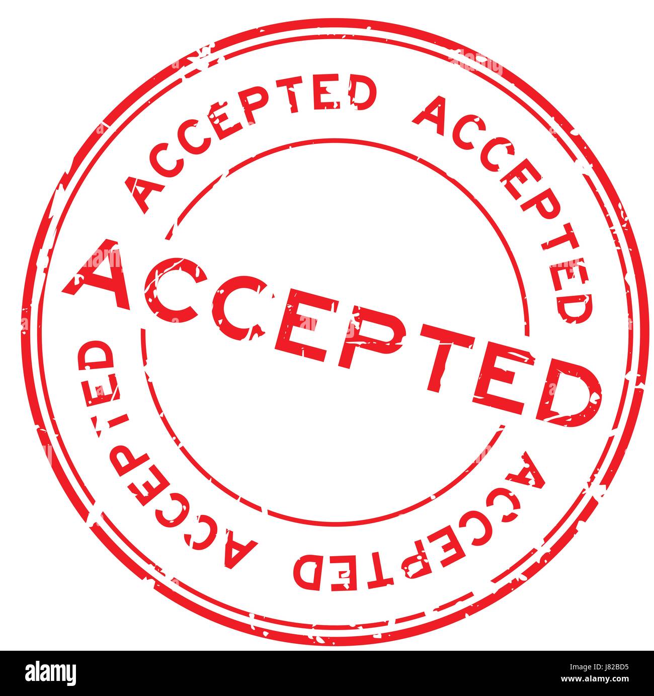 Offer accepted red rubber stamp Banque de photographies et d’images à ...