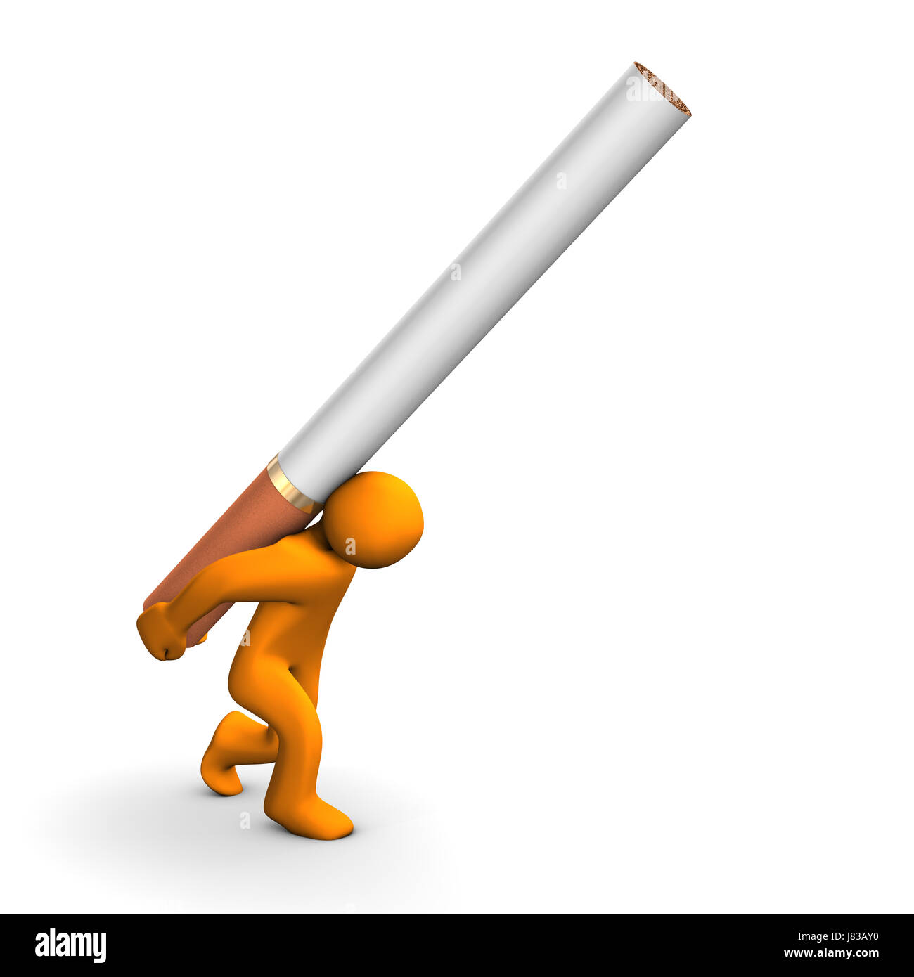 Man smoking cigarette cartoon illustration Banque de photographies et d ...