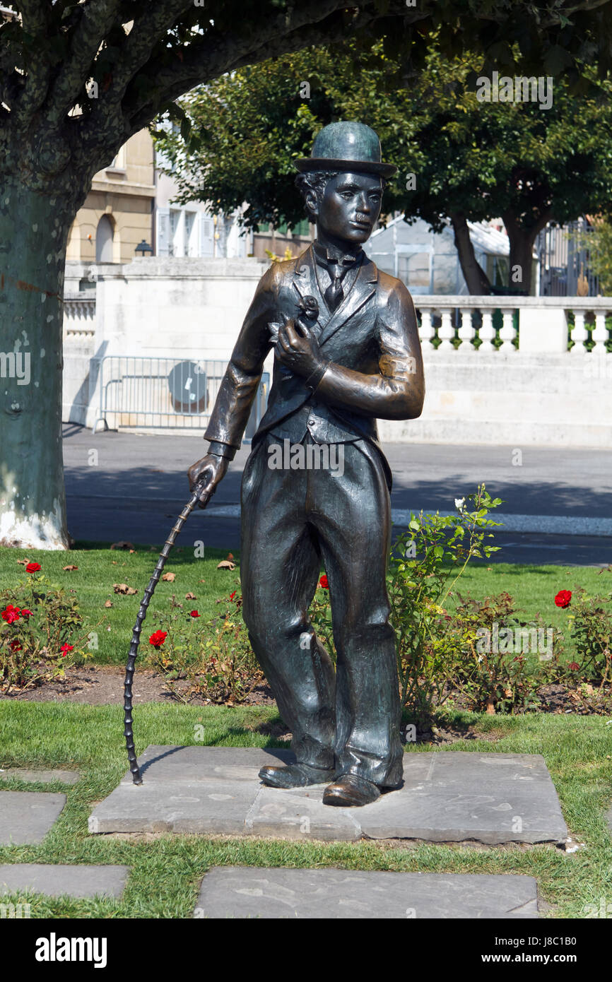 Monument, humour, célèbre, statue, sculpture, film muet, acteur ...