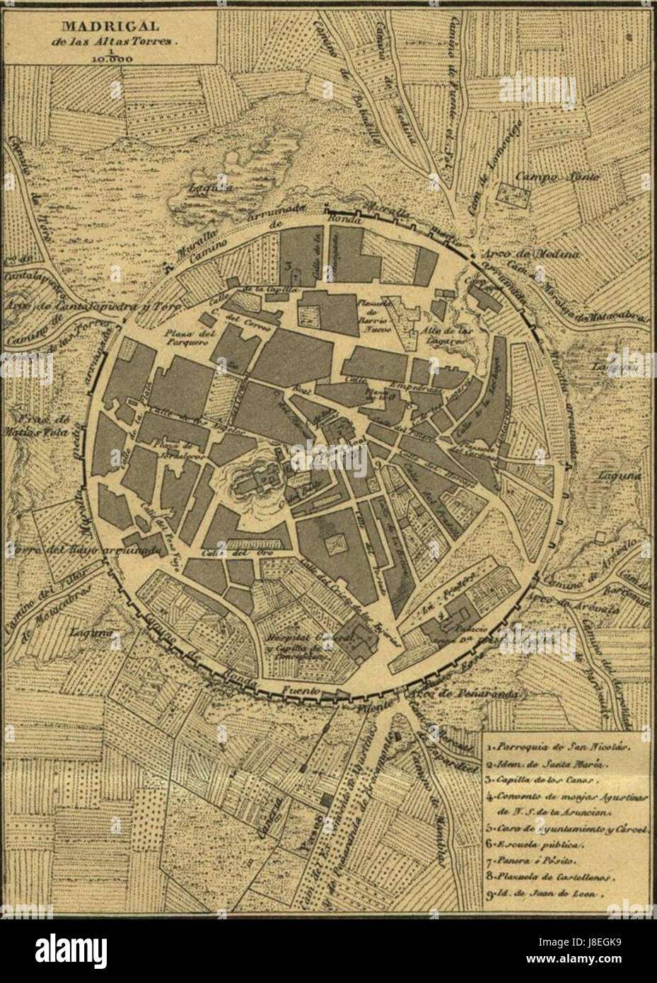 Mapa de madrigal de las Altas Torres, 1864, de Francisco Coello Photo ...