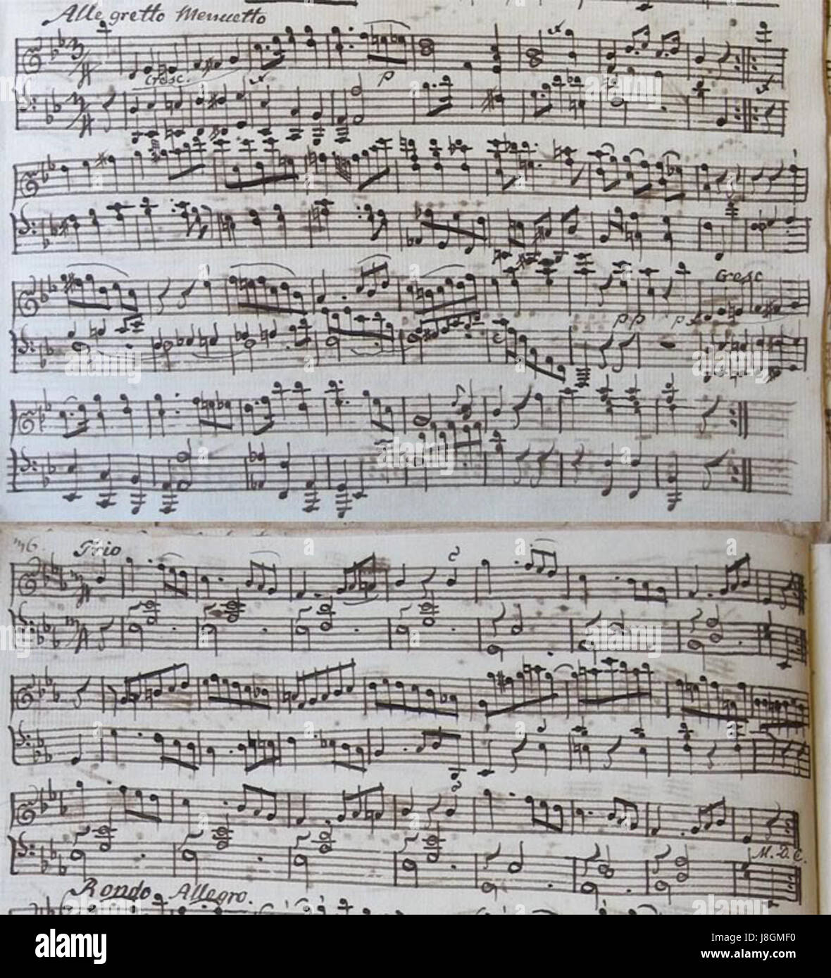 Menuetto par mozart Banque de photographies et d’images à haute ...