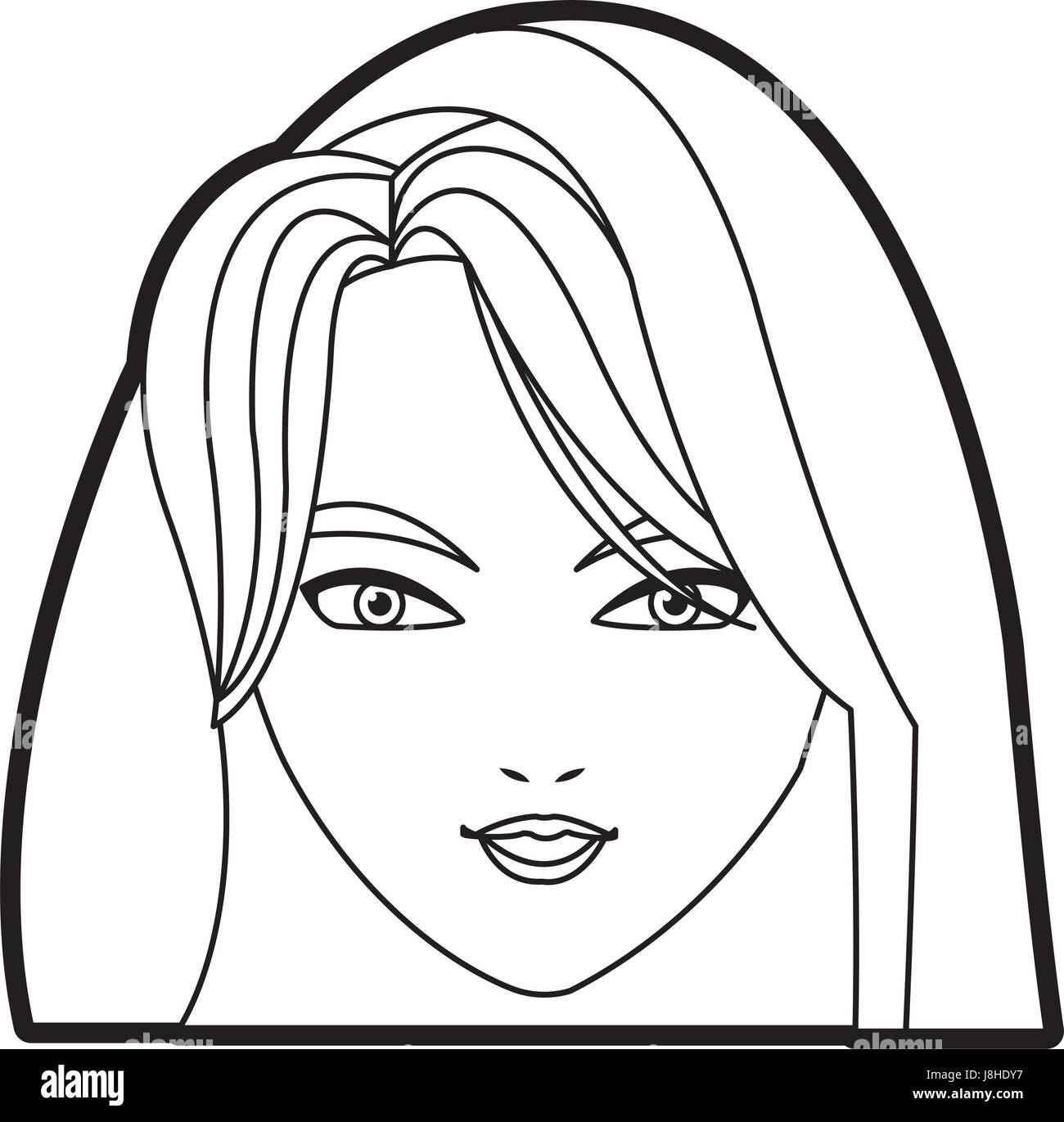 Sainte Vierge Marie icône visage dessin animé Image Vectorielle Stock ...