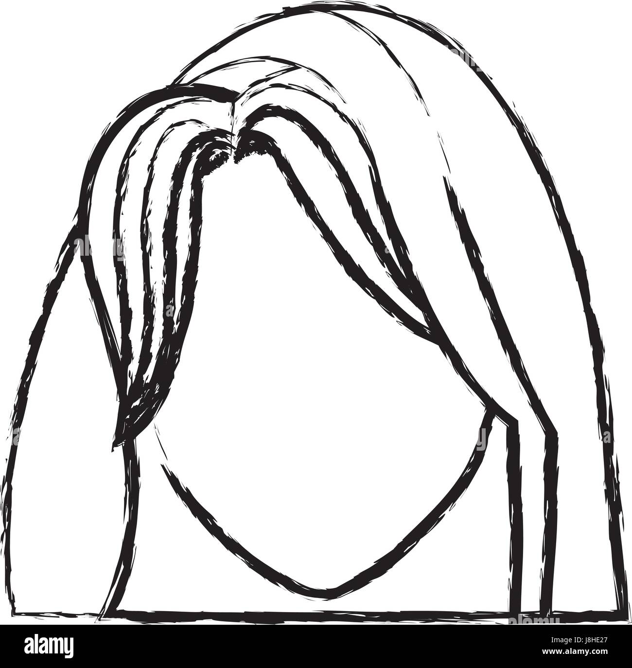 Sainte Vierge Marie icône visage dessin animé Image Vectorielle Stock ...