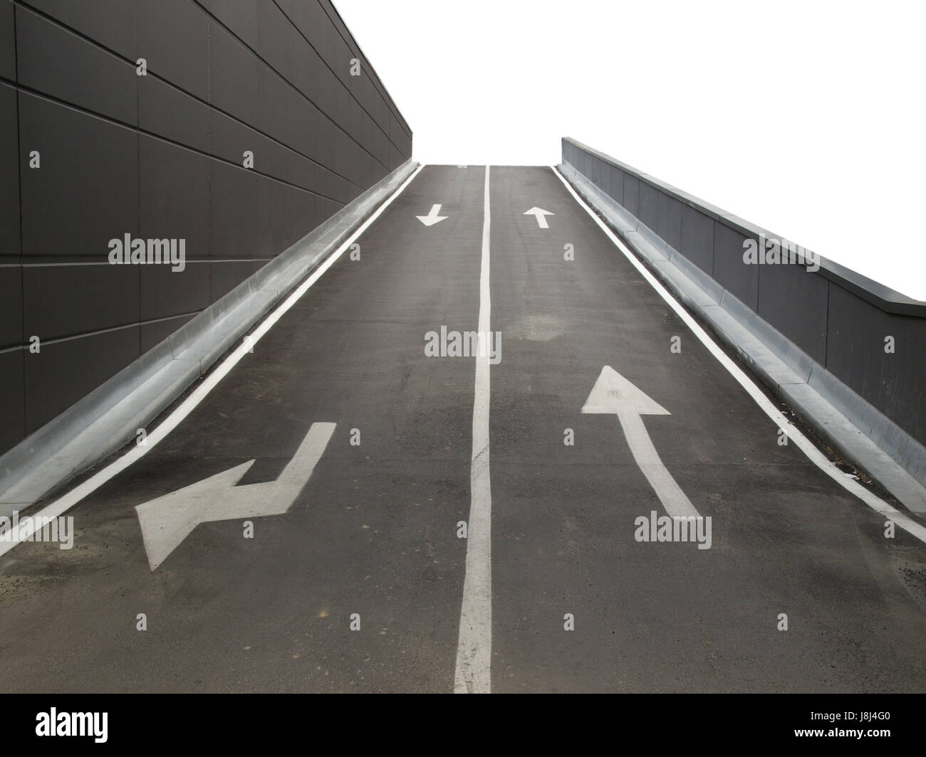 Parc, garage, rampe, fléchettes, flèches, parking, panneau, route, rue ...