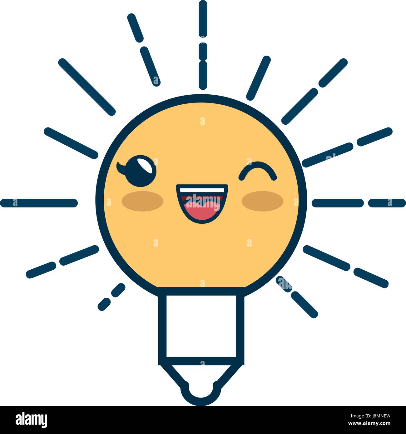 Light bulb cartoon smiley Banque de photographies et d’images à haute ...