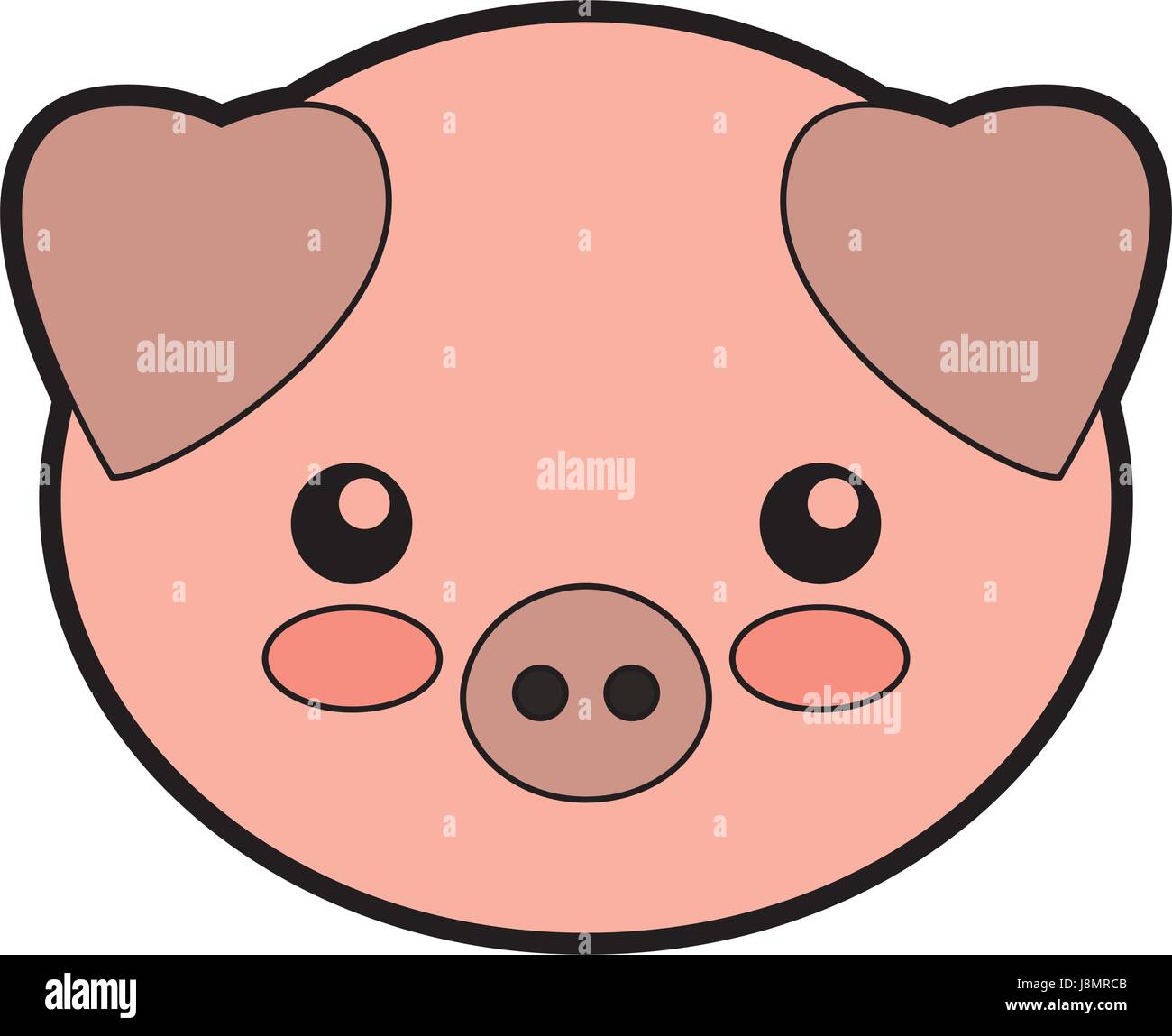 Visage de porc Banque d'images vectorielles - Alamy