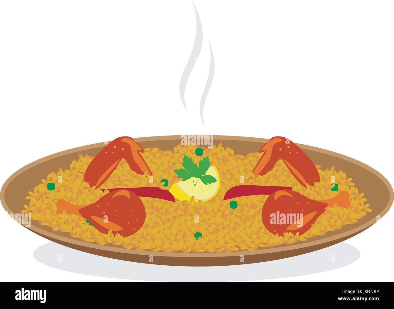 Poivrons et riz Banque d'images vectorielles - Alamy