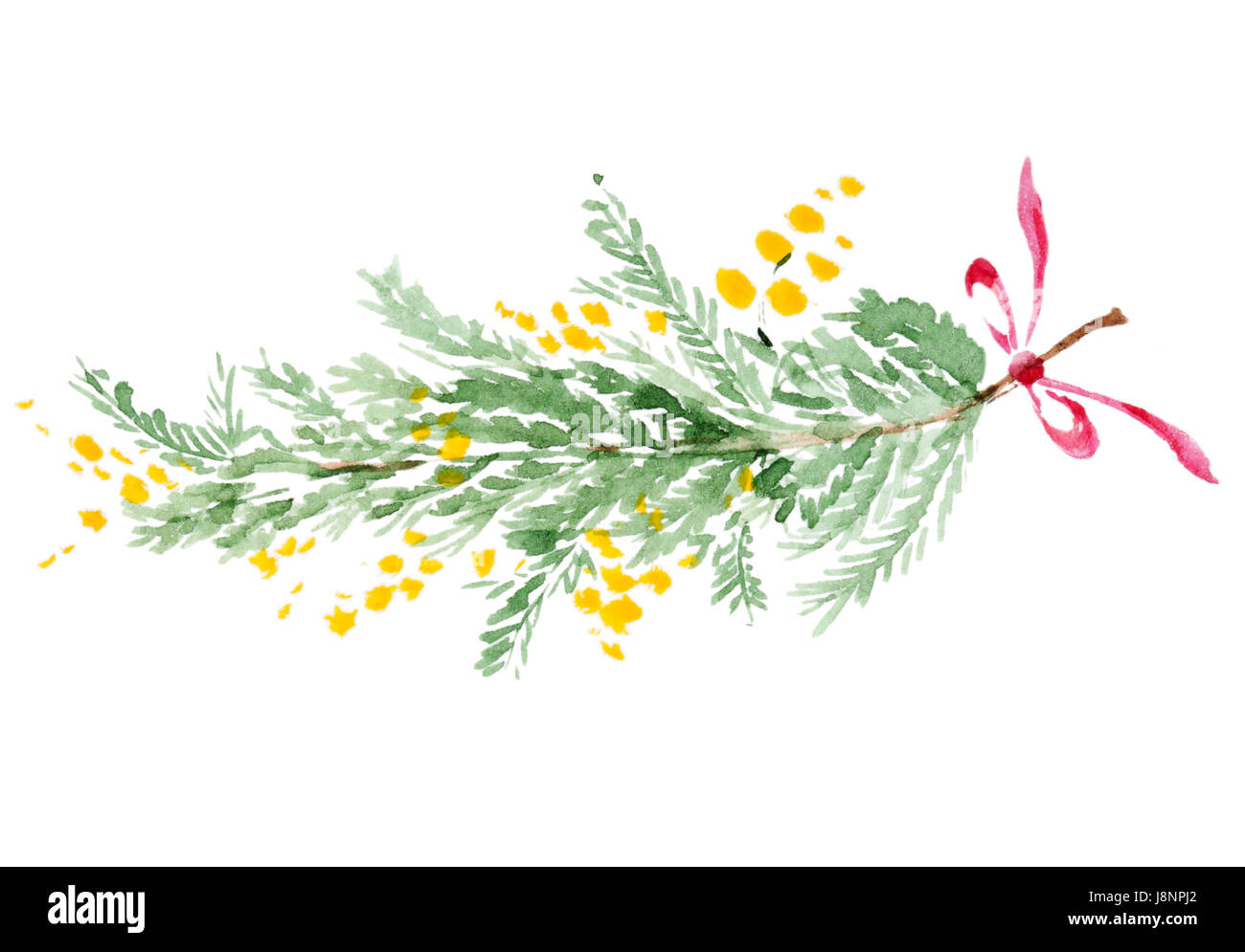 Bouquet de fleurs Aquarelle Photo Stock - Alamy