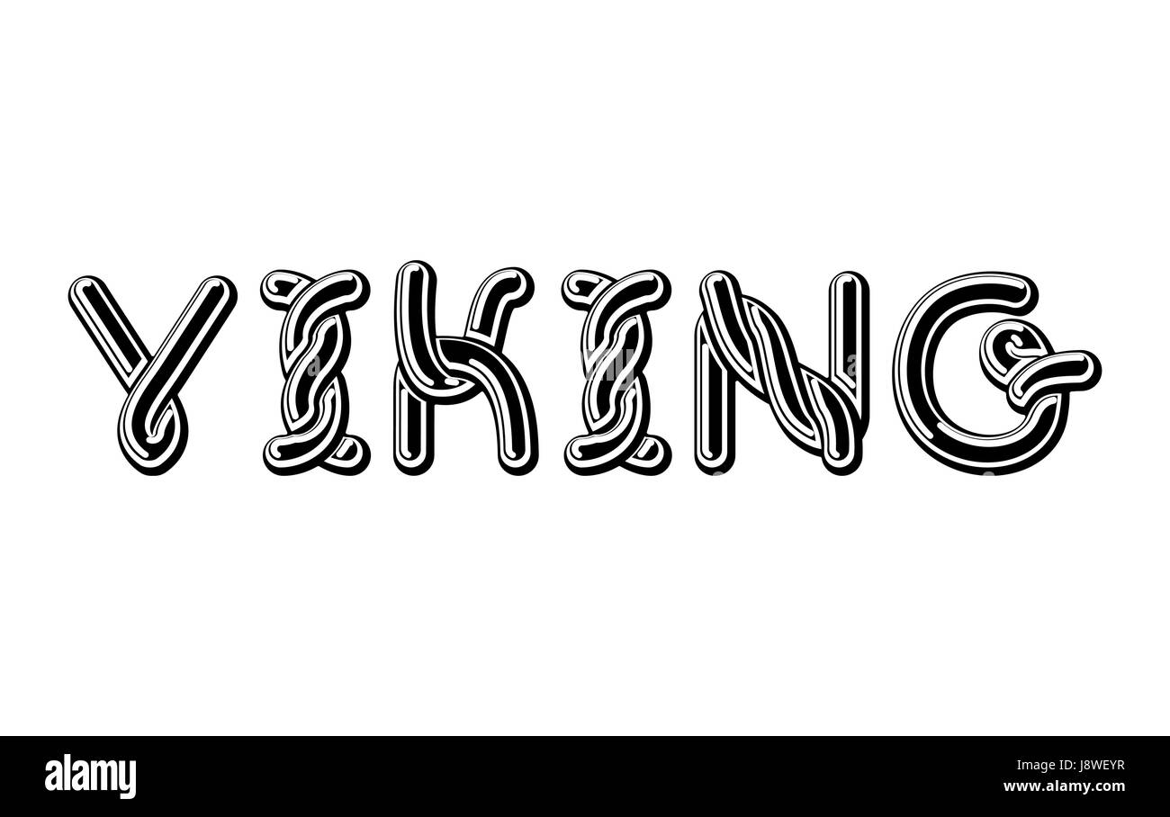 Viking logo lettering celtic font Banque de photographies et d’images à ...