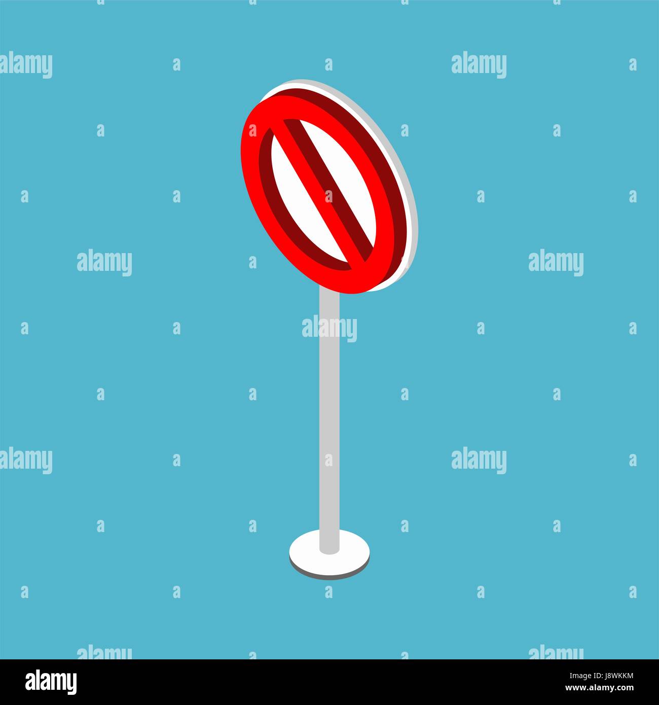 Panneau d'interdiction. Arrêter le trafic signal. Symbole rouge ...