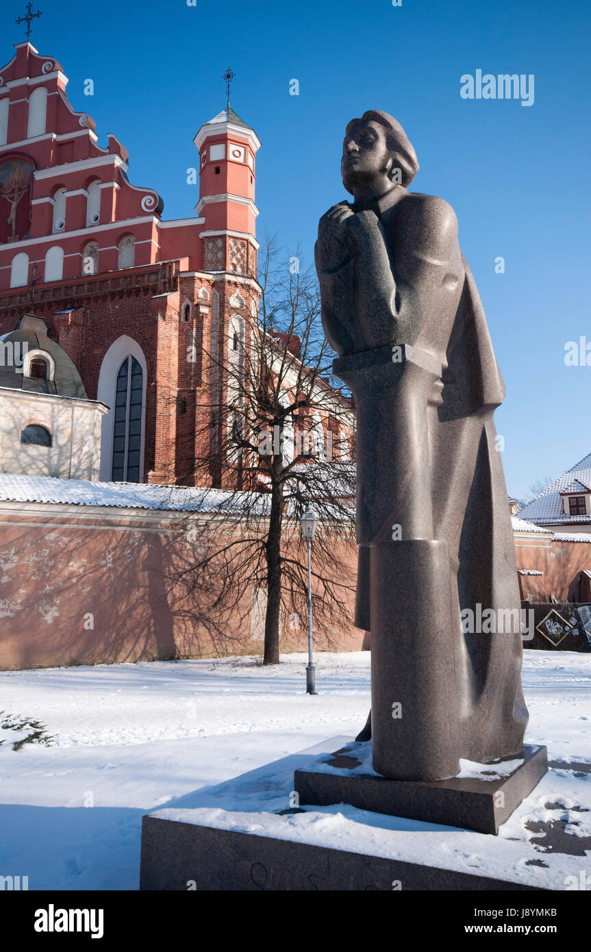 Statue, sculpture, Lituanie, Adam, le pictogramme, symbole, pictogramme ...