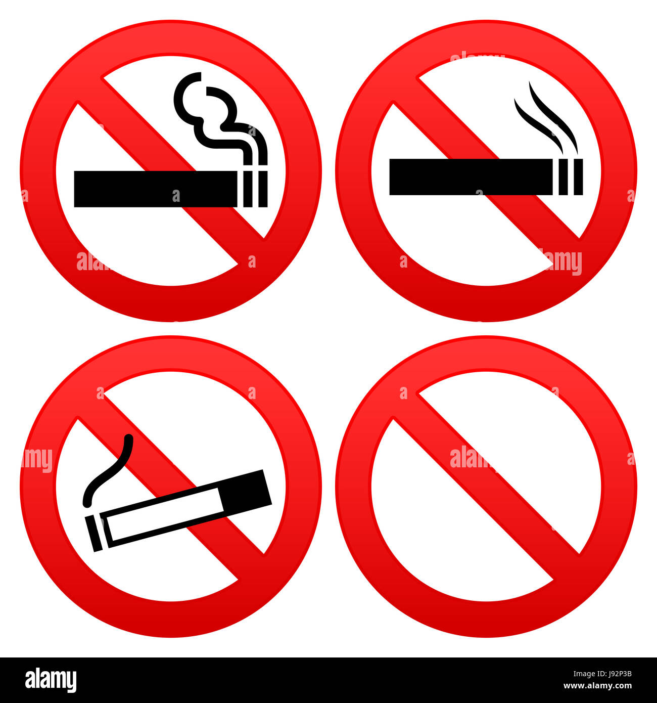 Cigarette, danger, illustration, non, attention, signe, interdits, les ...