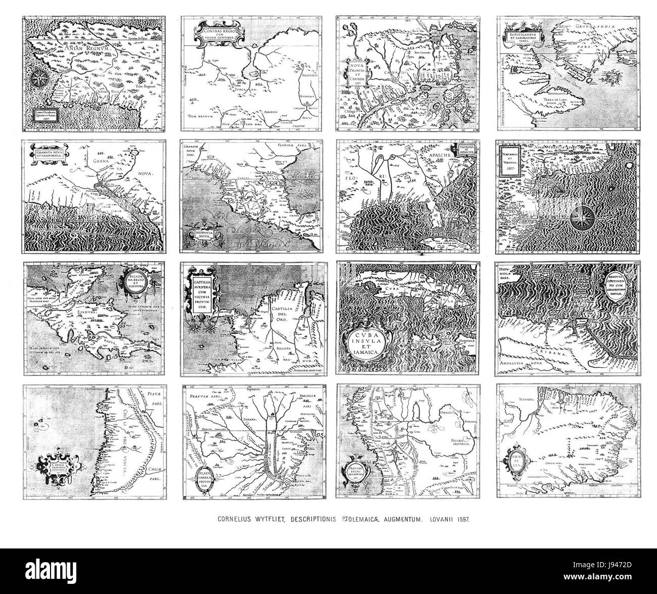 La carte du monde de Wytfliet de 1597 est un travail cartographique ...