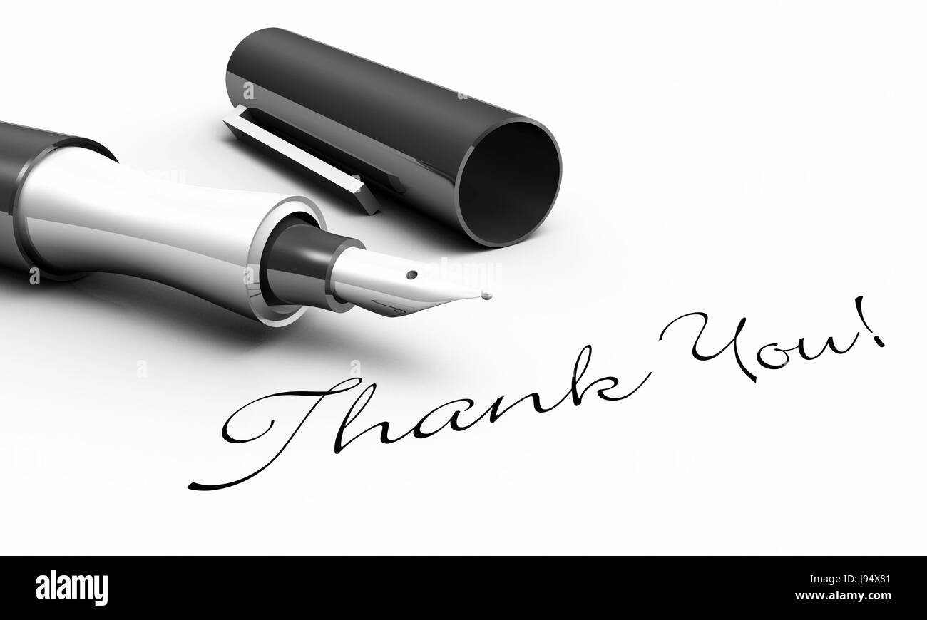Stylo plume, gratitude, merci, merci, reconnaissant, le pictogramme ...