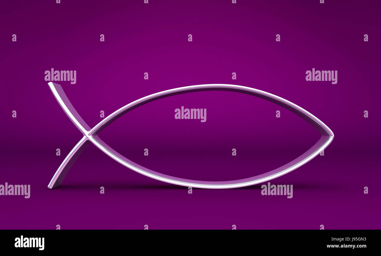 Signe, signal, de religion, de croyance, de poissons, d'argent, poisson ...