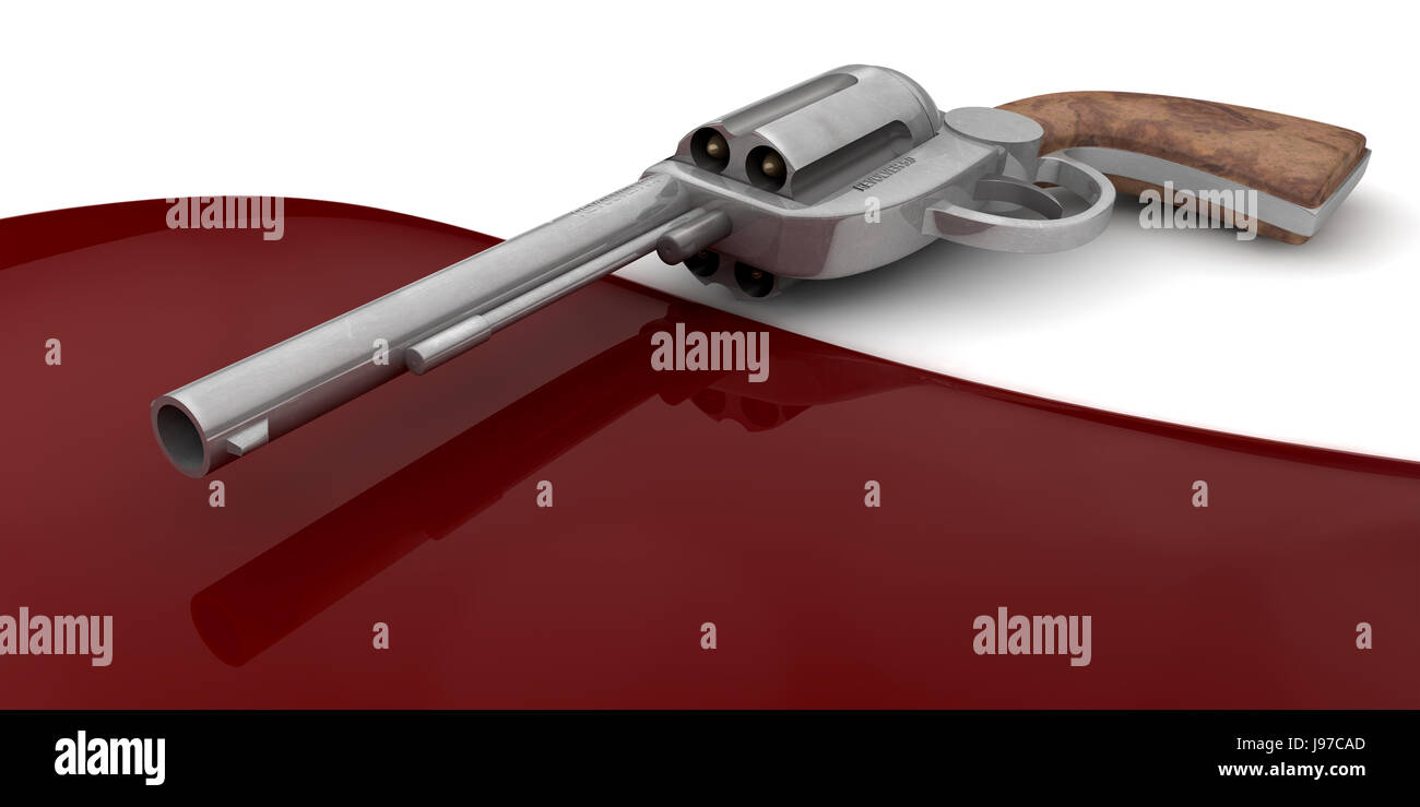 Crime, le meurtre, le sang, le tir, pistolet, le bras, l'arme, le ...