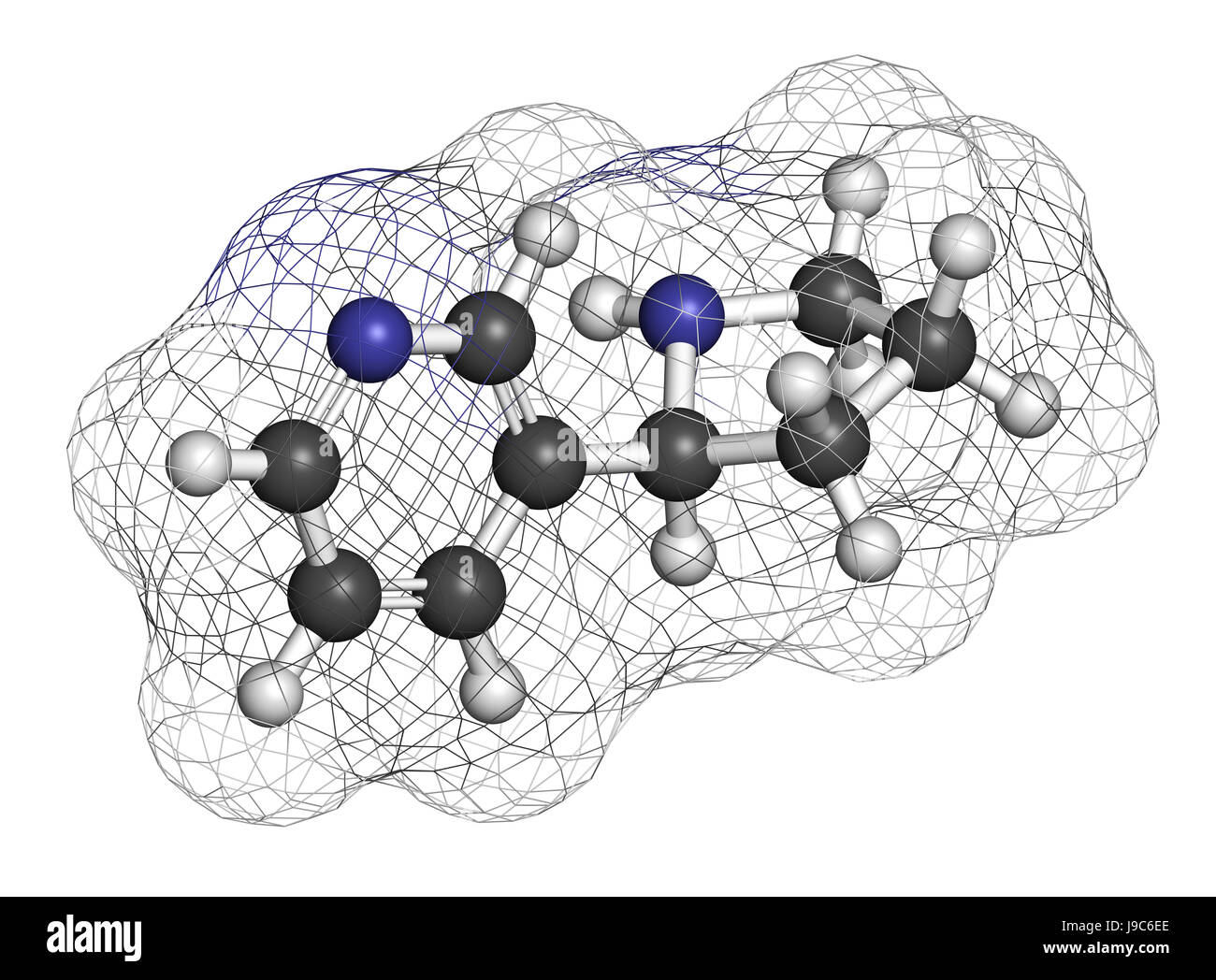 Nicotine 3d molecular model Banque de photographies et d’images à haute ...